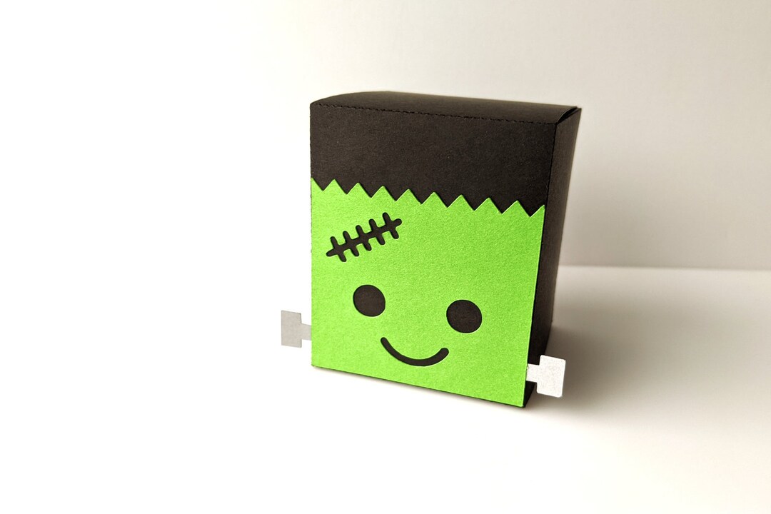 Frankenstein Monster Gift Box SVG Design: Halloween Candy Box - Etsy