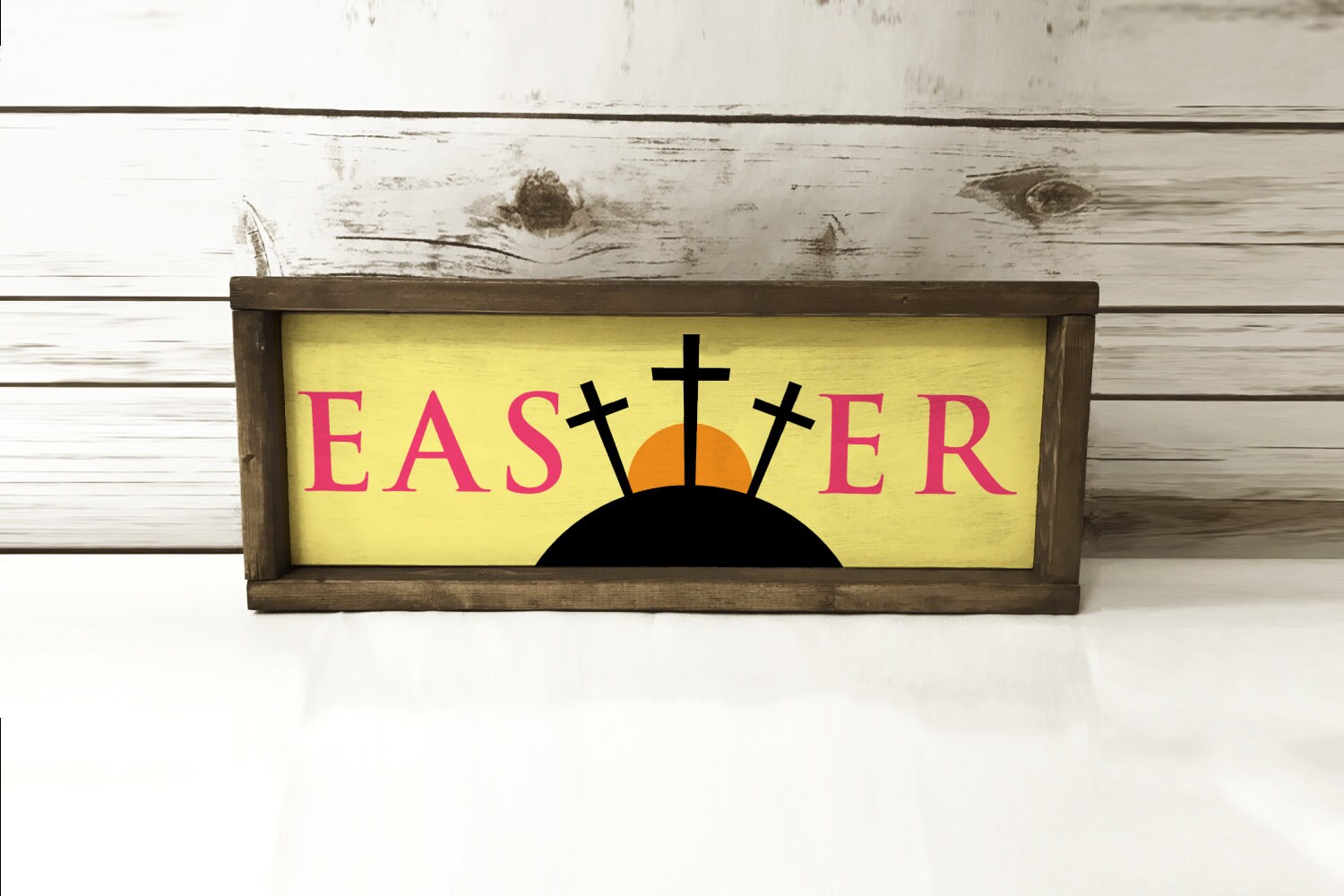 Easter Sunrise Cross Sign SVG File | Etsy