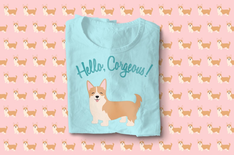 Corgi Hello Corgeous SVG File - Etsy