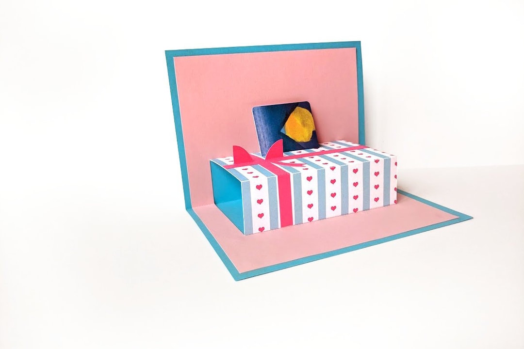 Gift Card Holder Pop up Card SVG + PDF Design - Etsy