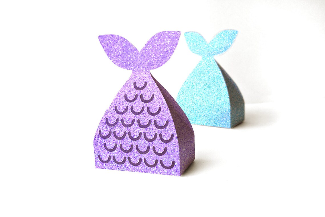 Mermaid Tail Gift Box SVG Design - Etsy