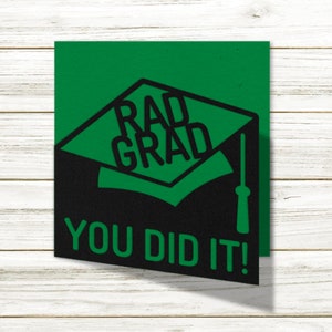 Rad Grad Layered Papercut Graduation Card SVG Cutting Template - Etsy