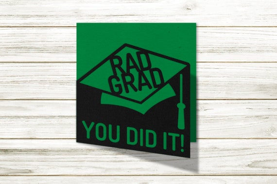 Rad Grad Layered Papercut Graduation Card SVG Cutting Template - Etsy