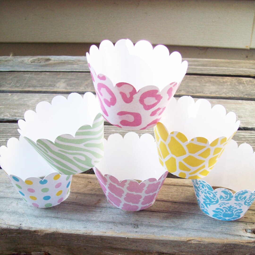 Cupcake Wrapper SVG Cutting File - PLAIN and SCALLOP - Etsy