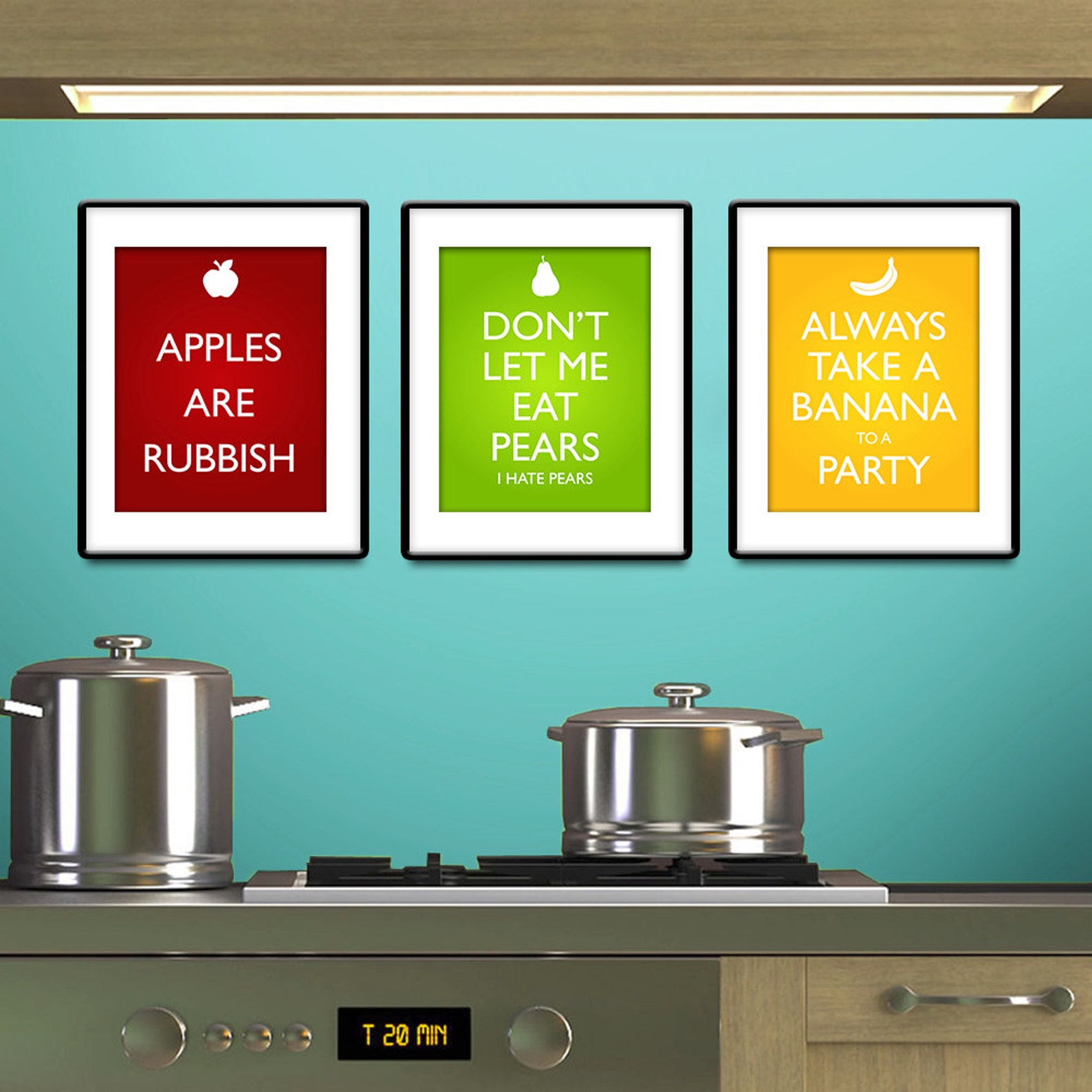 Quote Inspired Fruit Posters Set of Three - Etsy