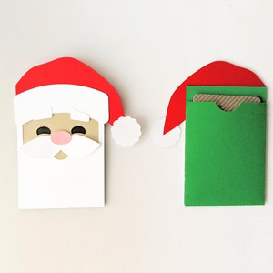 Santa Claus Face Gift Card Holder SVG Design - Etsy