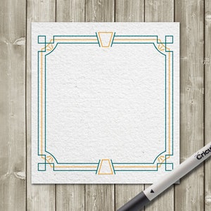 Art Deco Frame Single Line SKETCH and Traditional SVG File - Etsy