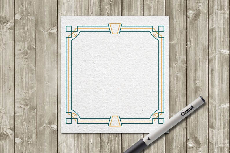 Art Deco Frame Single Line SKETCH and Traditional SVG File - Etsy