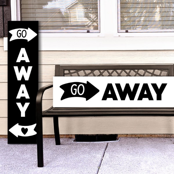 Go Away Porch Sign - Etsy