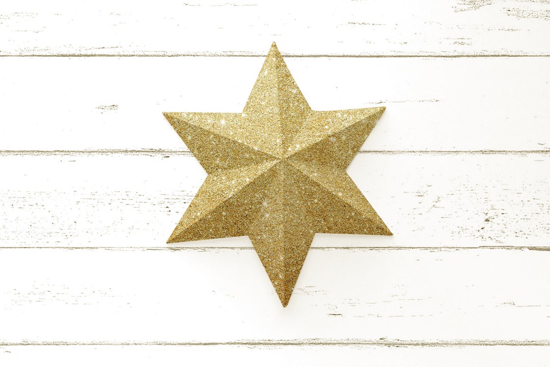 3D Folded Paper Star With 6 Points SVG File Cutting Template - Etsy