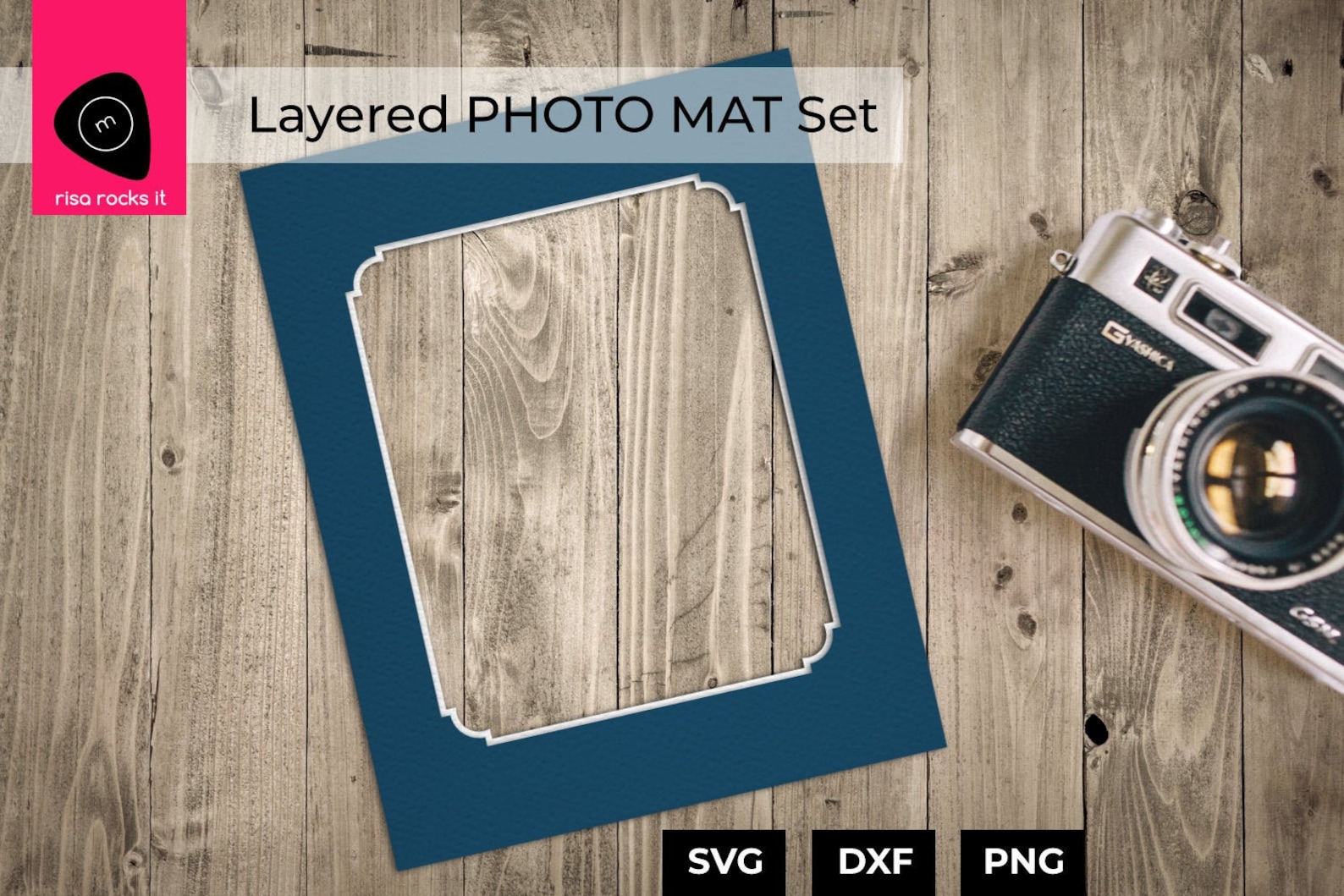 Layered Photo Mat Set SVG File Cutting Template | Etsy