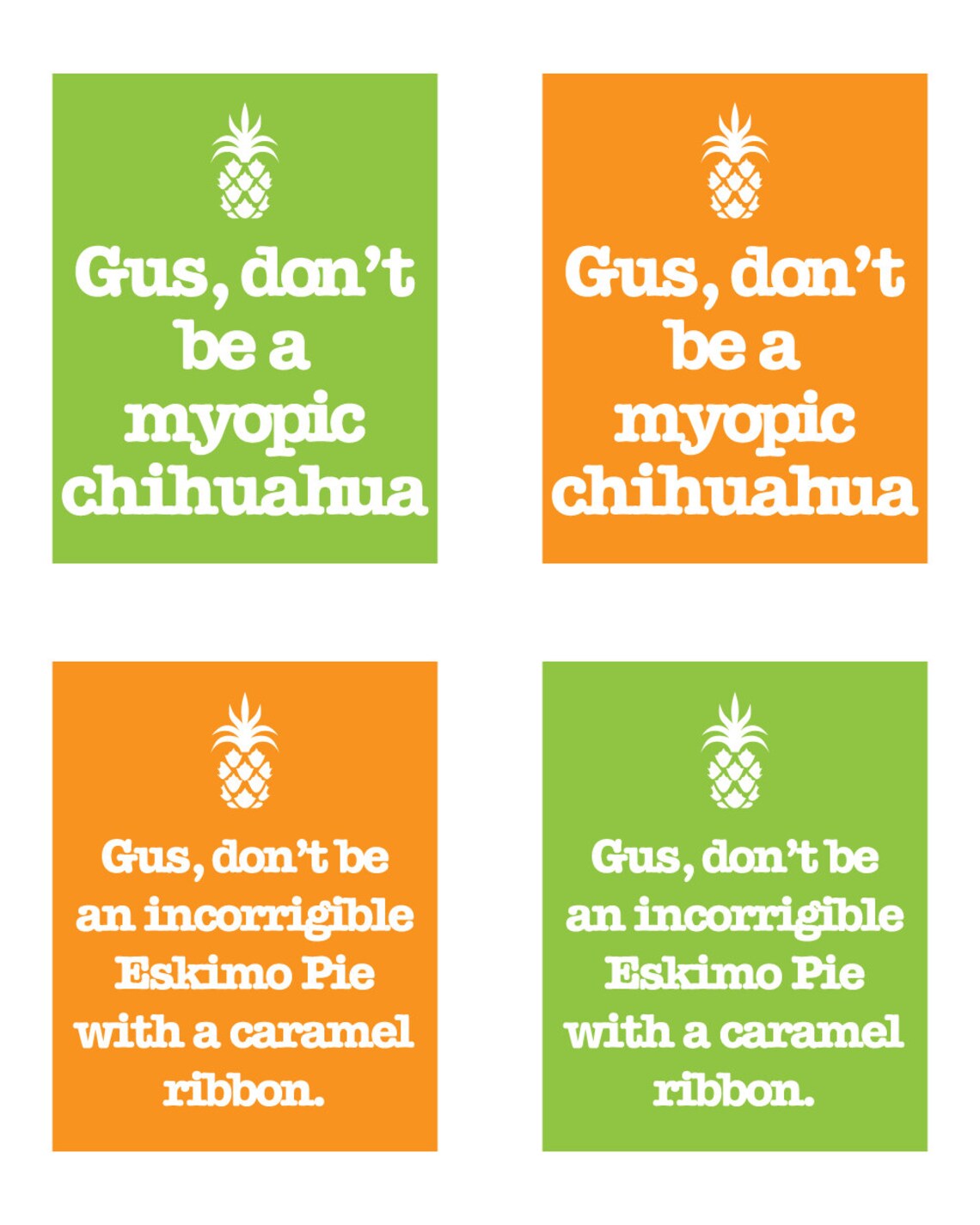 CUSTOM Psych Inspired Pineapple Poster You Choose the Quote - Etsy Canada