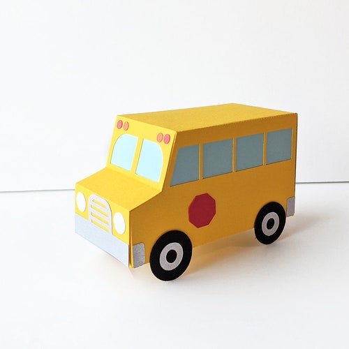 School Bus Gift Box SVG Design - Etsy