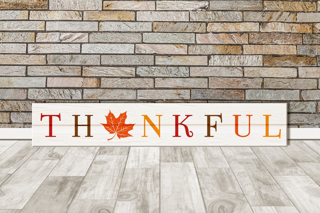 Thankful Thanksgiving Porch Sign With Maple Leaf SVG File - Etsy
