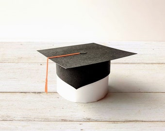 Graduation Cap Gift Box, Round 6" Box, Grad Hat SVG Box, 3D Graduation ...