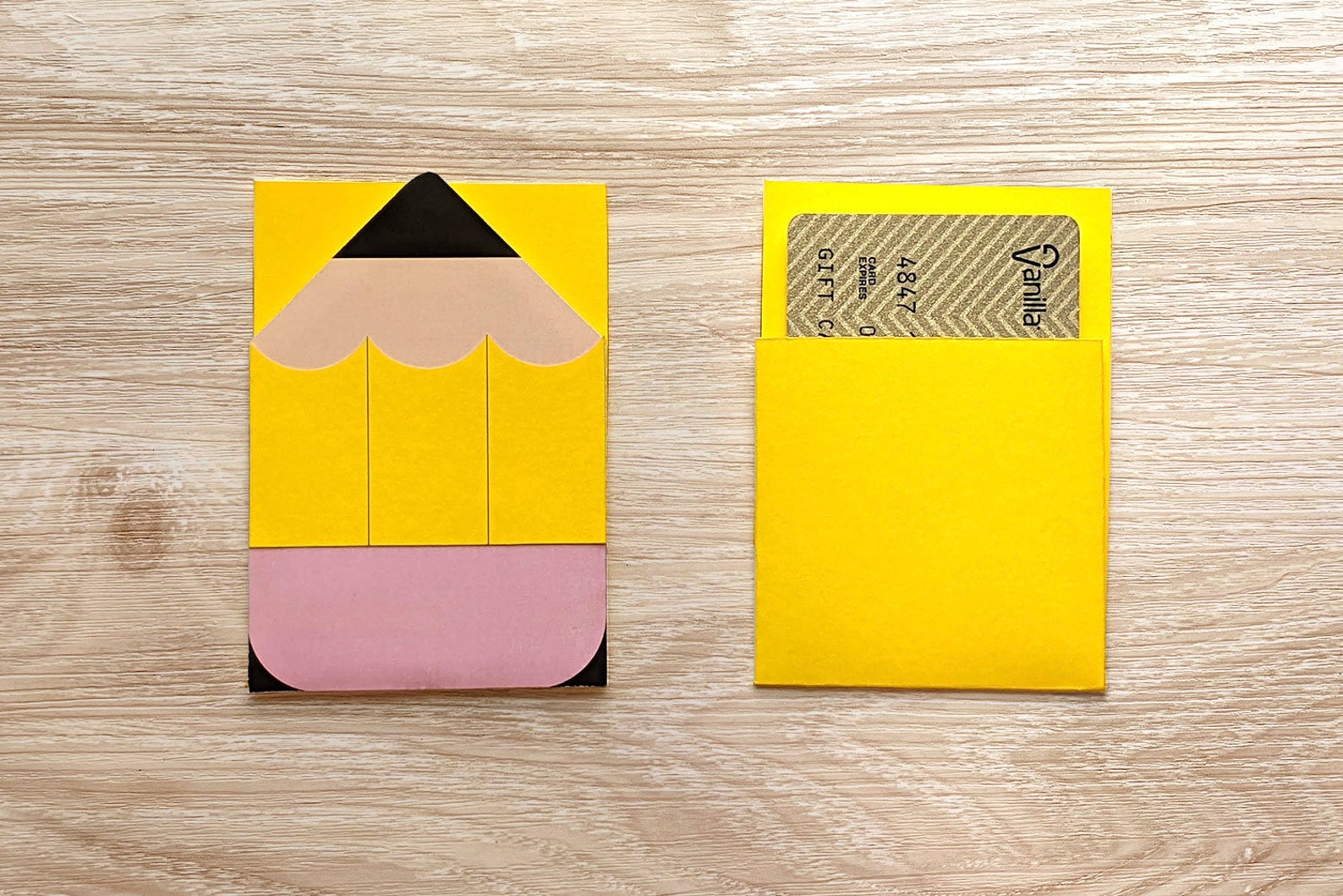 Printable Pencil Gift Card Holder PDF - Etsy