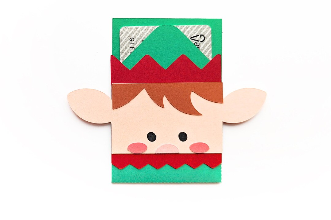 Elf Face Gift Card Holder SVG File - Etsy