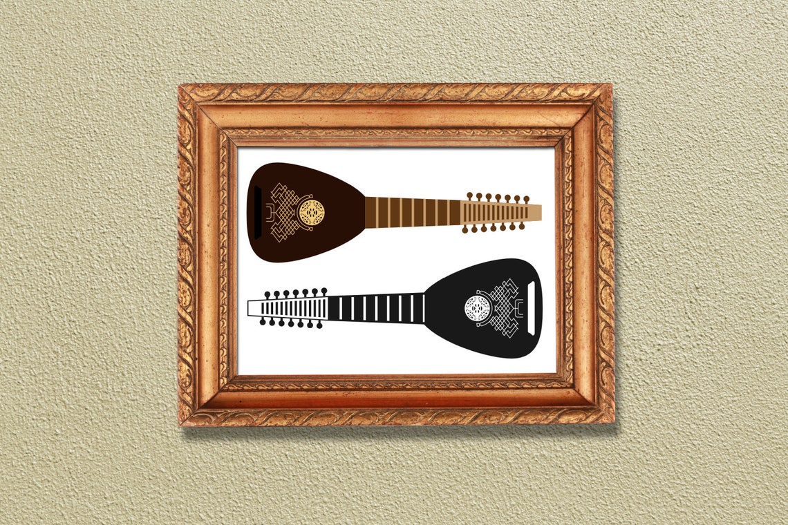 Bard's Lute SVG File Cutting Template - Etsy