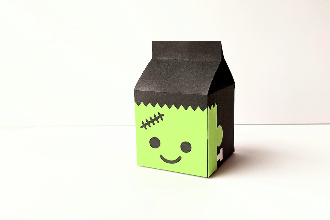 Frankenstein's Monster Milk Carton Box SVG Design - Etsy