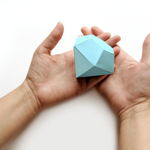 12 Sided 3D Gem SVG and PDF Design - Etsy