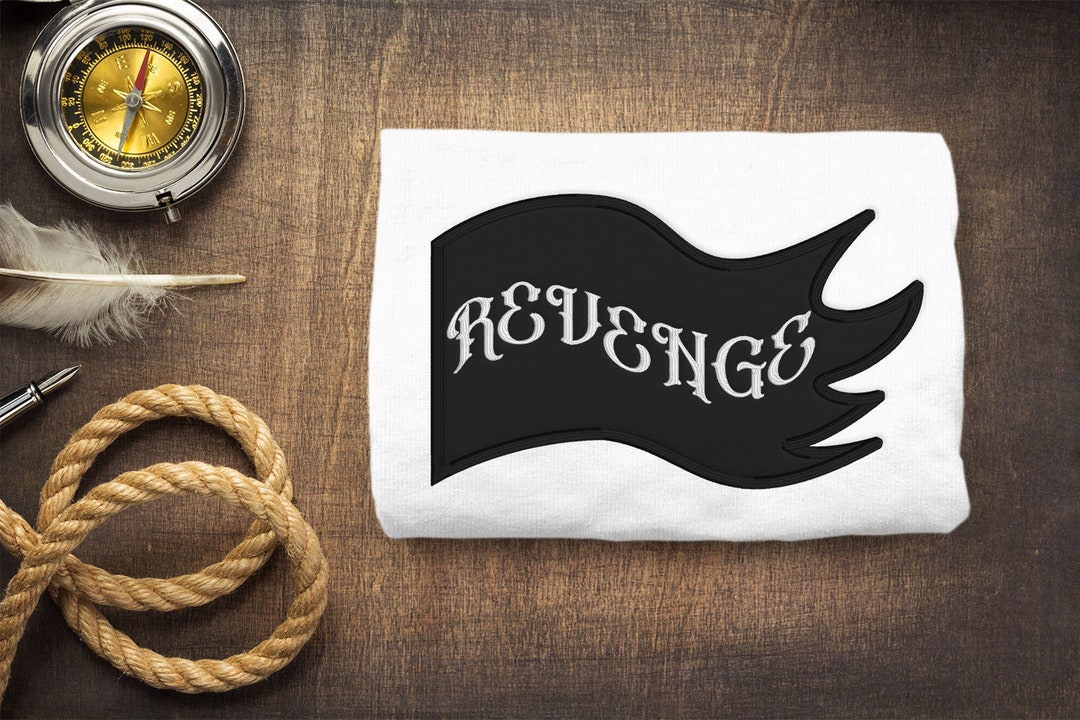 Revenge Pirate Flag Applique Embroidery File - Etsy