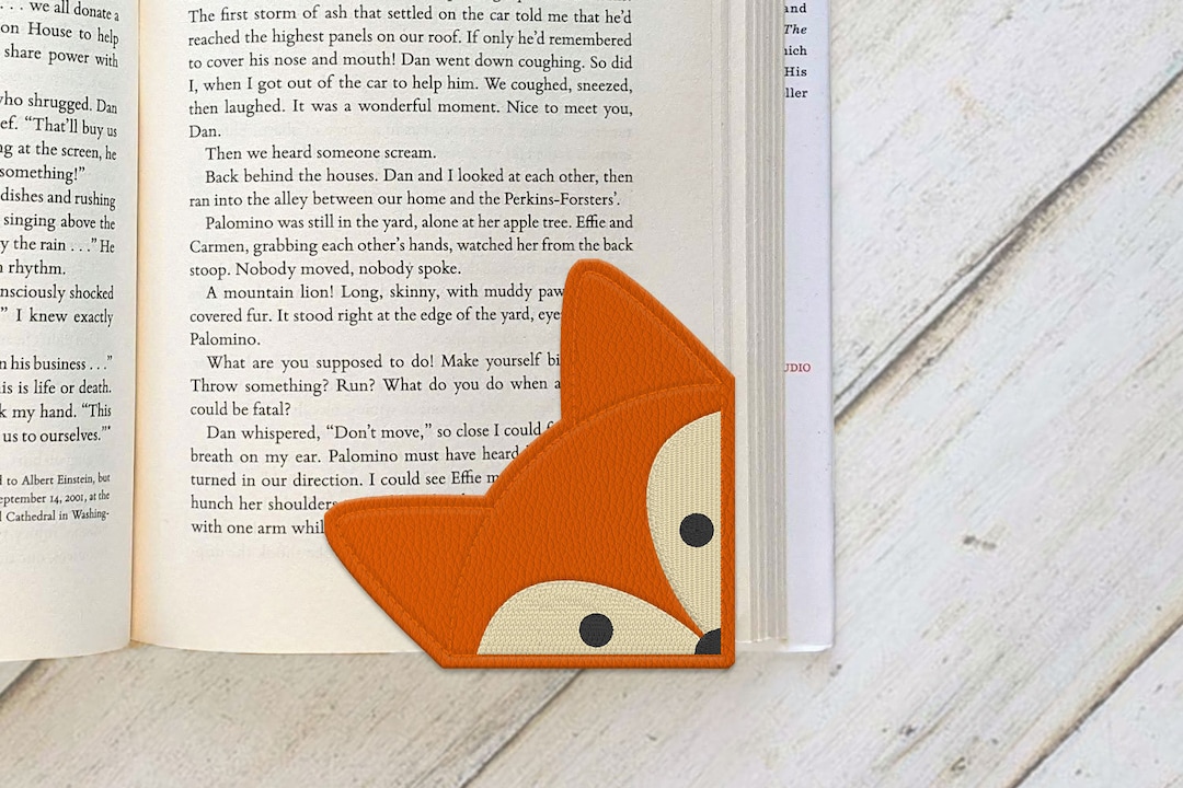 Fox Face Corner Bookmark ITH Applique Embroidery File - Etsy