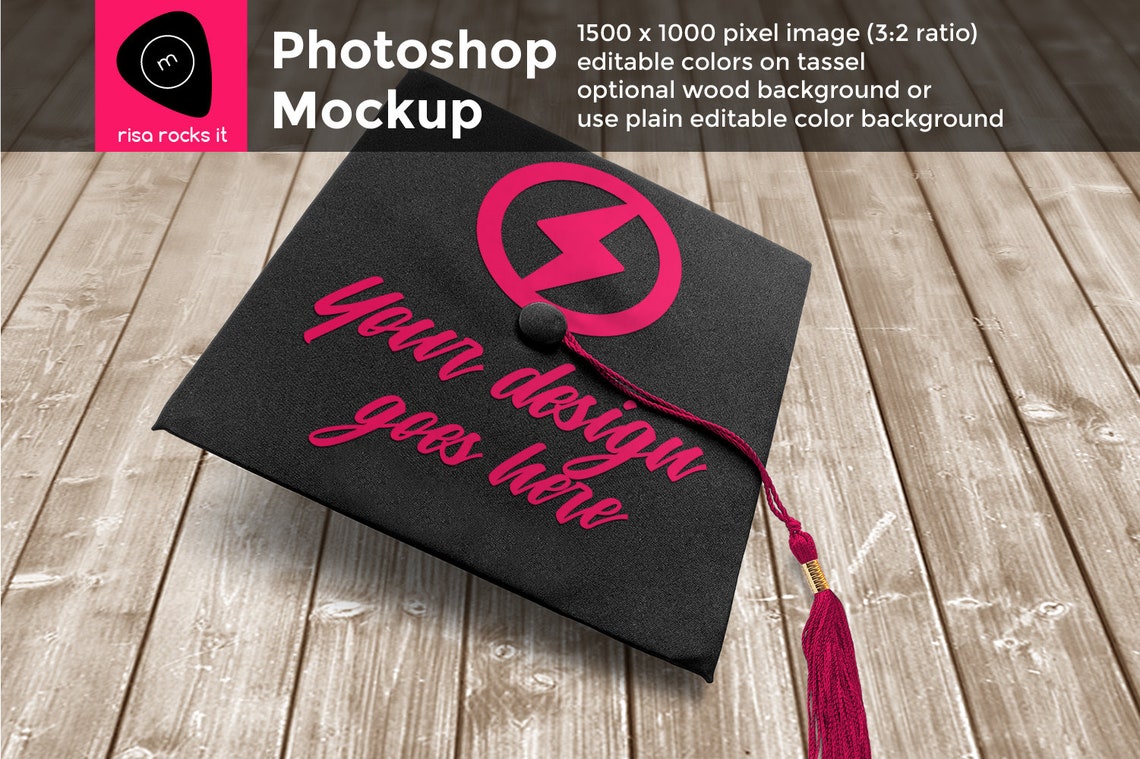 Graduation Cap Design PSD Photoshop Mockup - Etsy