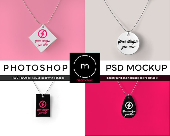 Necklace PSD Photoshop Product Mockup Set - Etsy