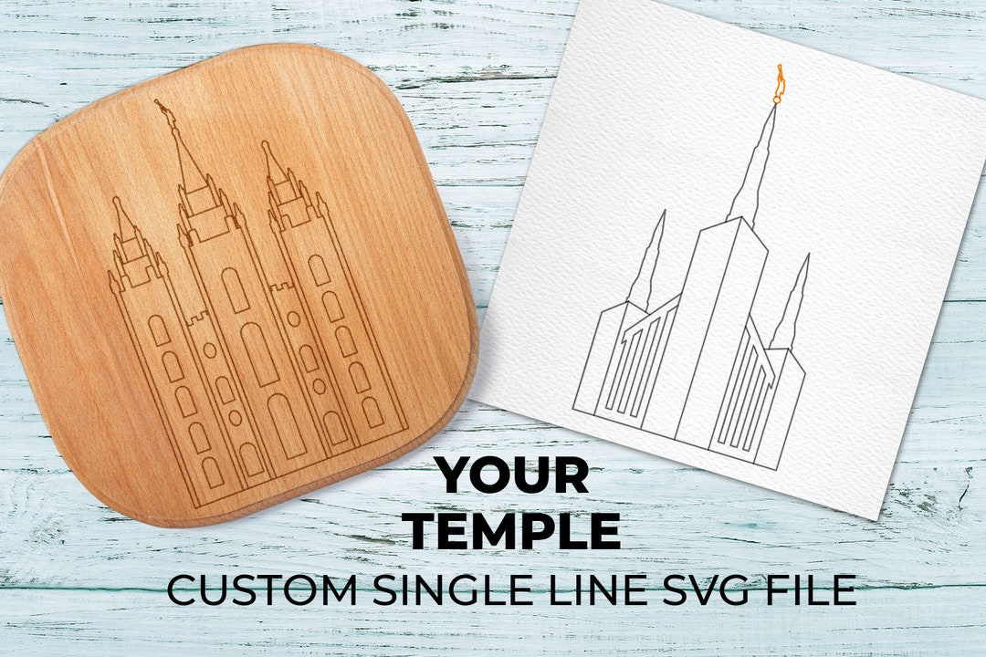 Custom SVG File of YOUR Temple - Single Line Sketch SVG - Etsy