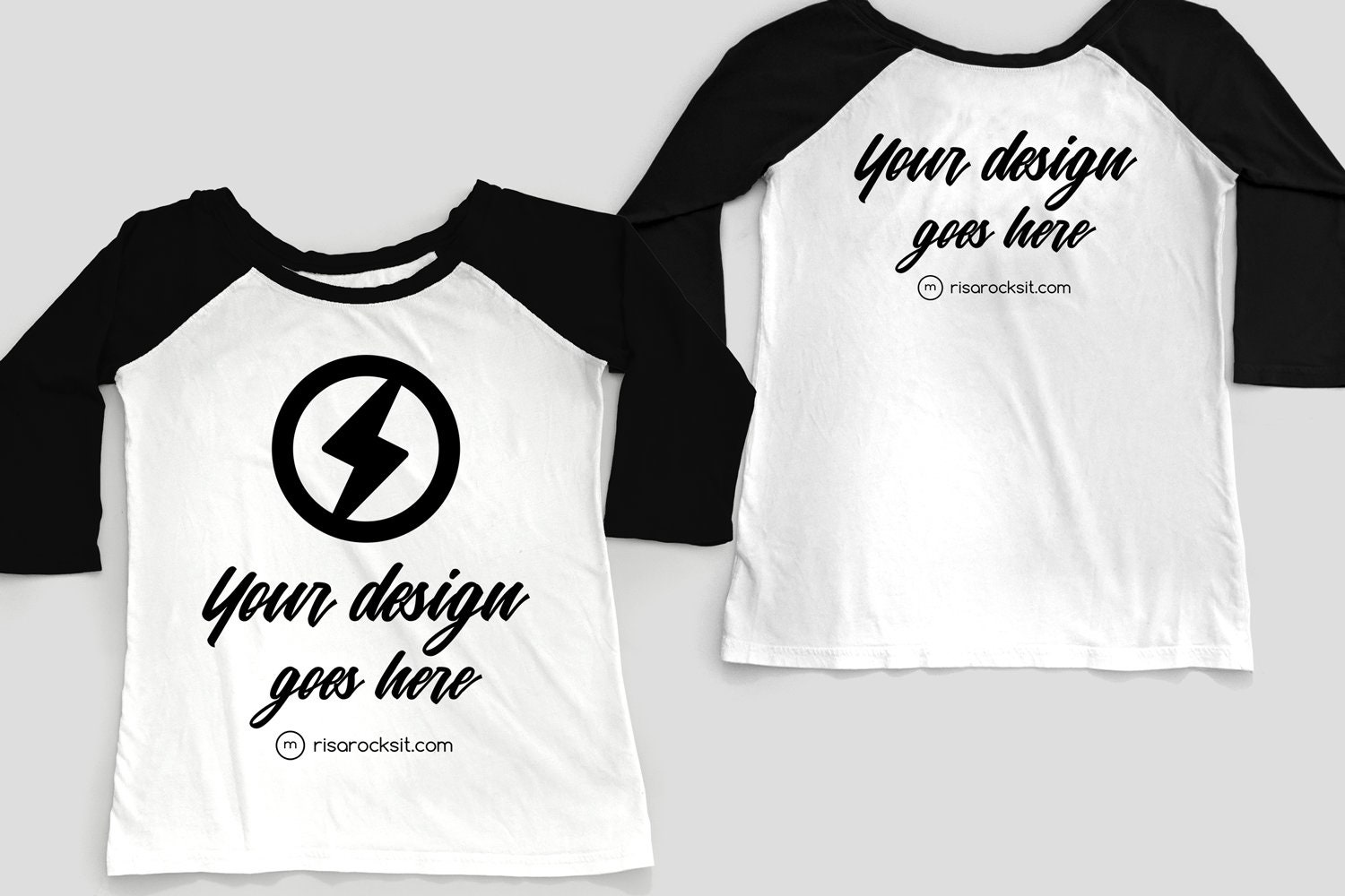 Raglan Tee Front and Back Craft PNG Mockup | Etsy