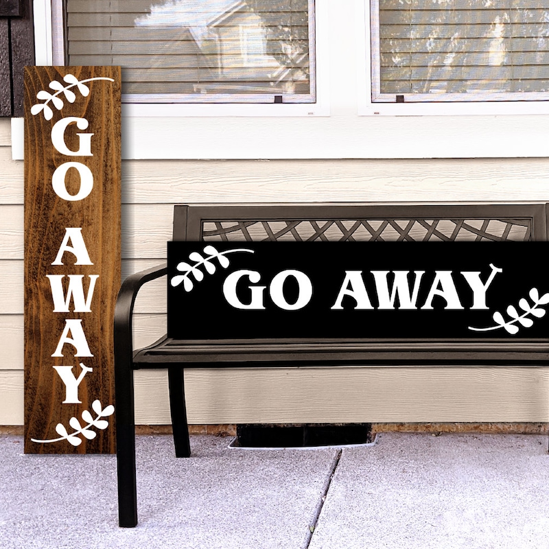 Go Away Porch Sign - Etsy
