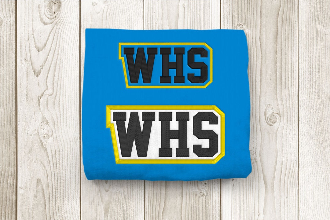 WHS High School Initials Embroidery File - Etsy