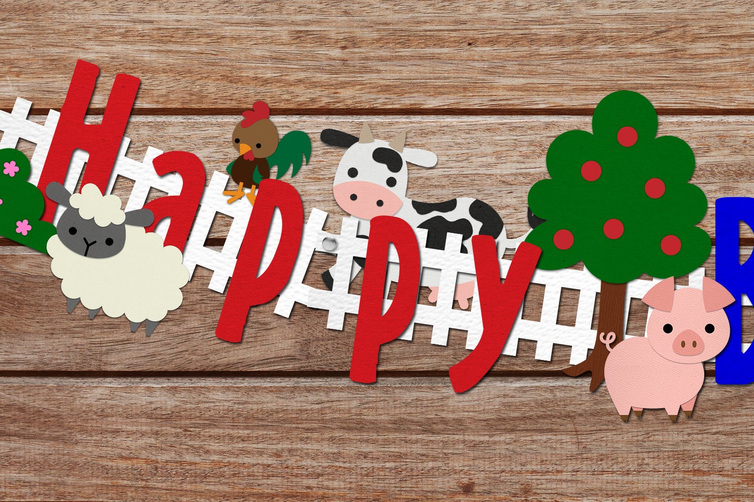 Farm Animal Party Banner SVG Bundle - Etsy Canada