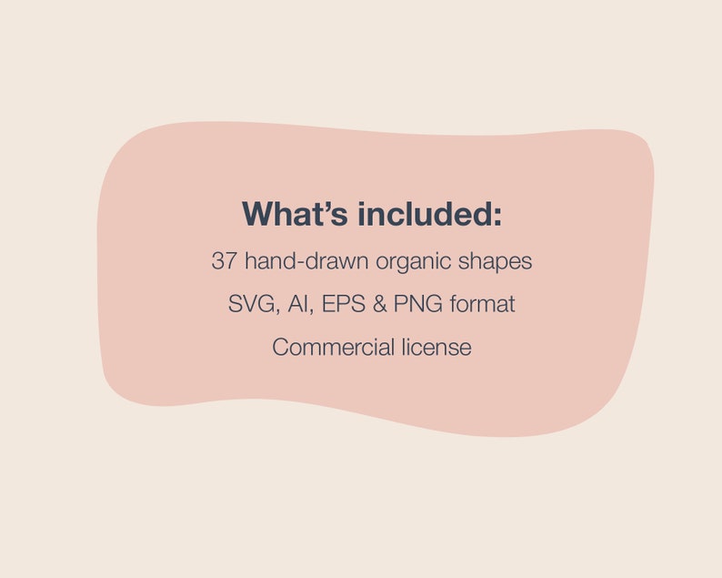 37 Hand-drawn Organic Shapes - Svg Png Eps Ai - Downloadable Clipart - Etsy
