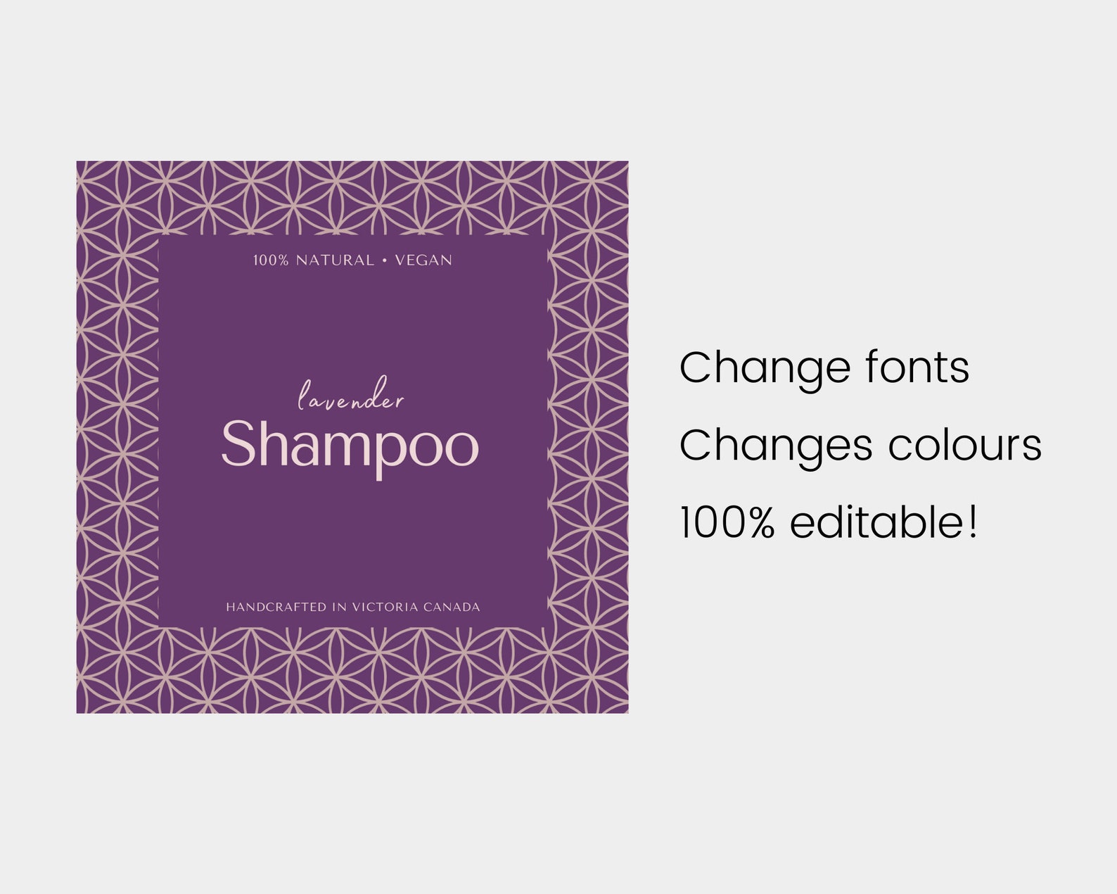 Square Label Sticker Template for Candles, Cosmetics or Food & Beverage ...