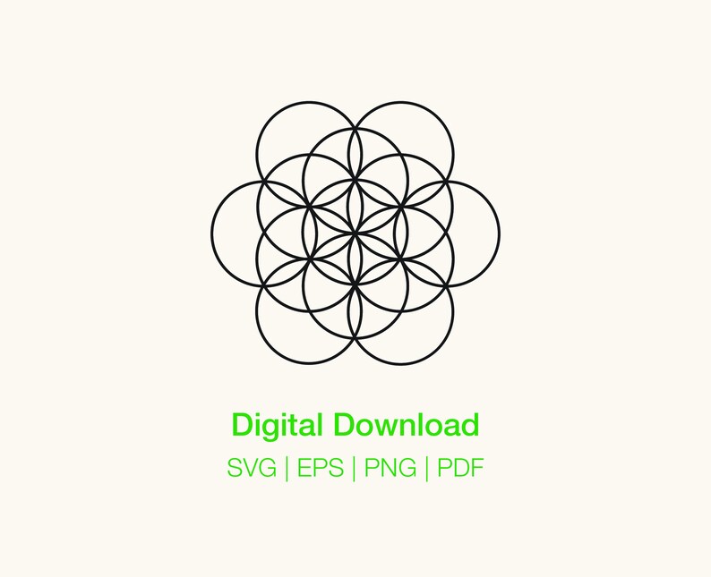 Flower of Life Clipart Bundle SVG PNG EPS Sacred Geometry Instant ...