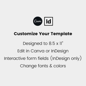Logo Copyright Transfer Form for Freelance Graphic and Logo Designers. Editable Canva & Indesign ...