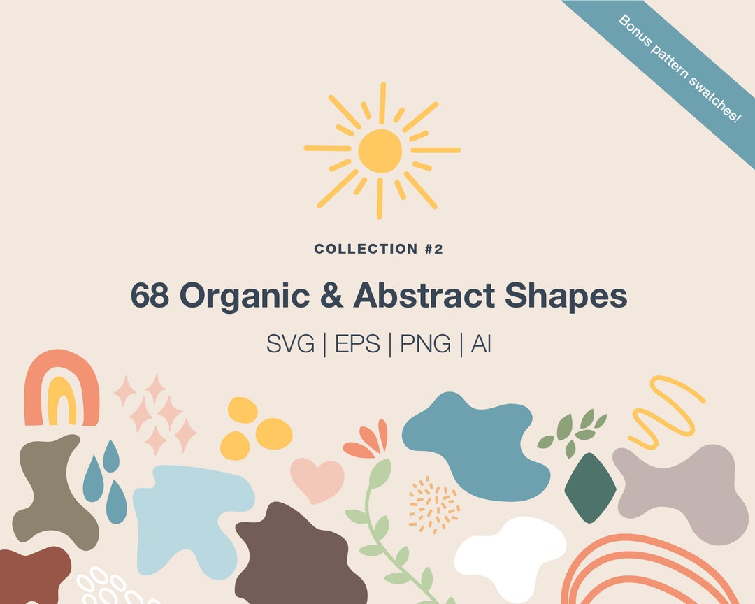 68 Hand-drawn Organic Shapes (svg, Png, Eps, Ai) - Etsy