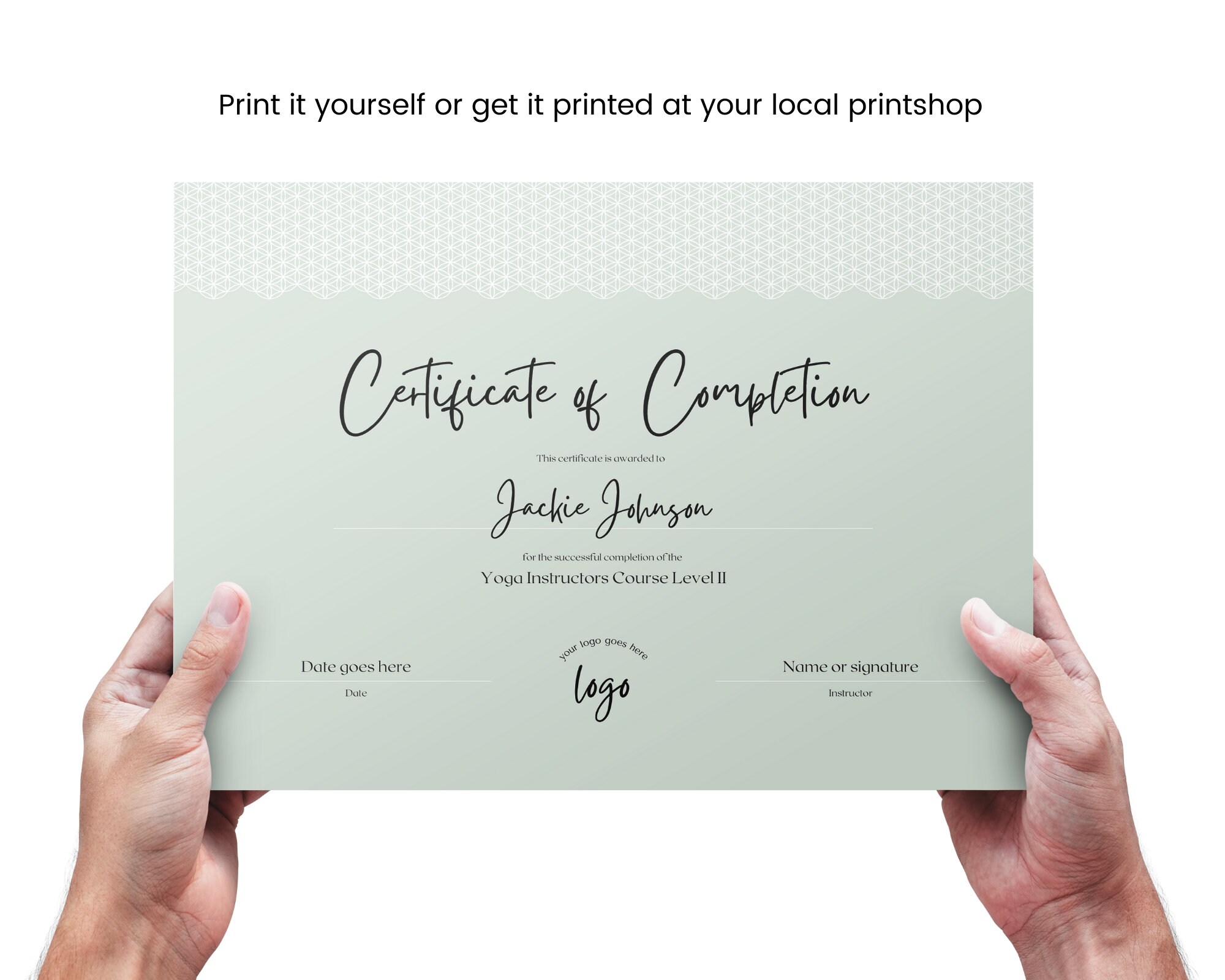 DIY Certificate of Completion Template. Editable & Printable - Etsy