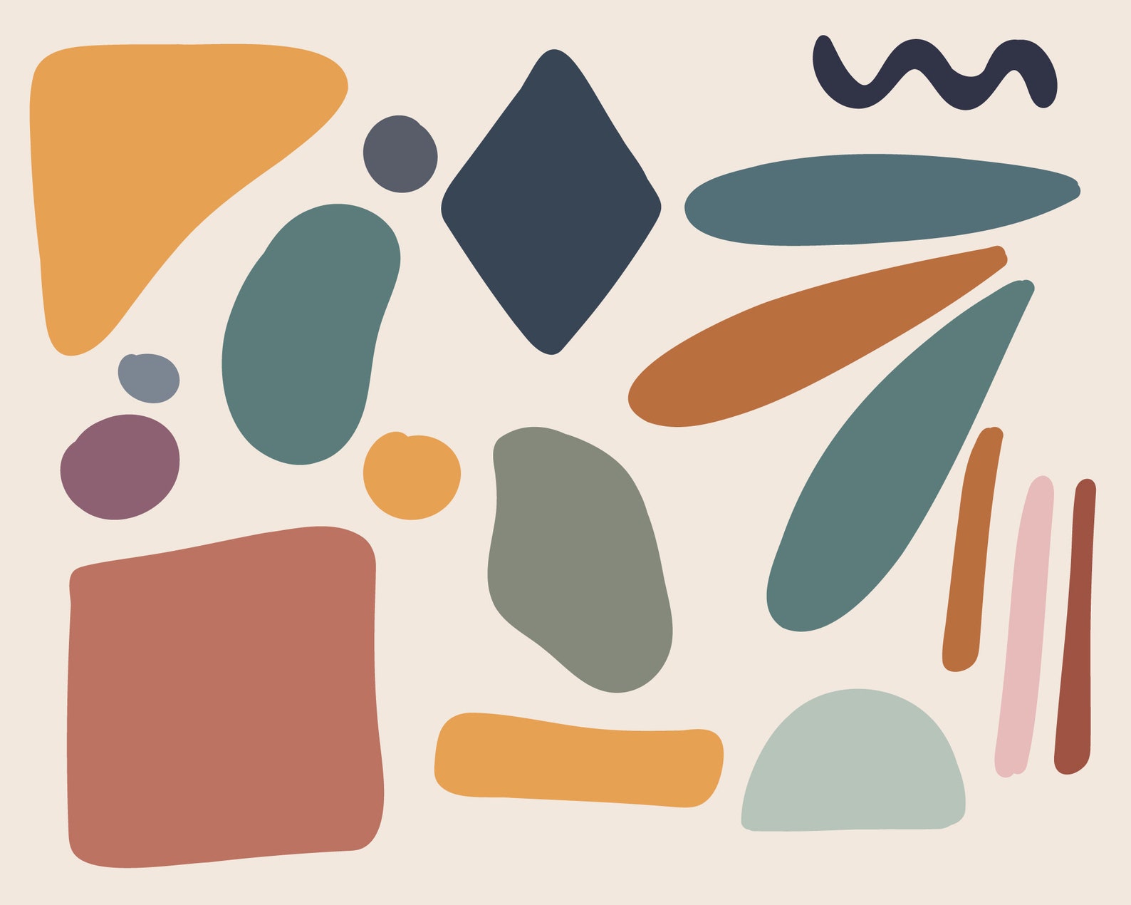 37 Hand-drawn Organic Shapes - Svg Png Eps Ai - Downloadable Clipart ...