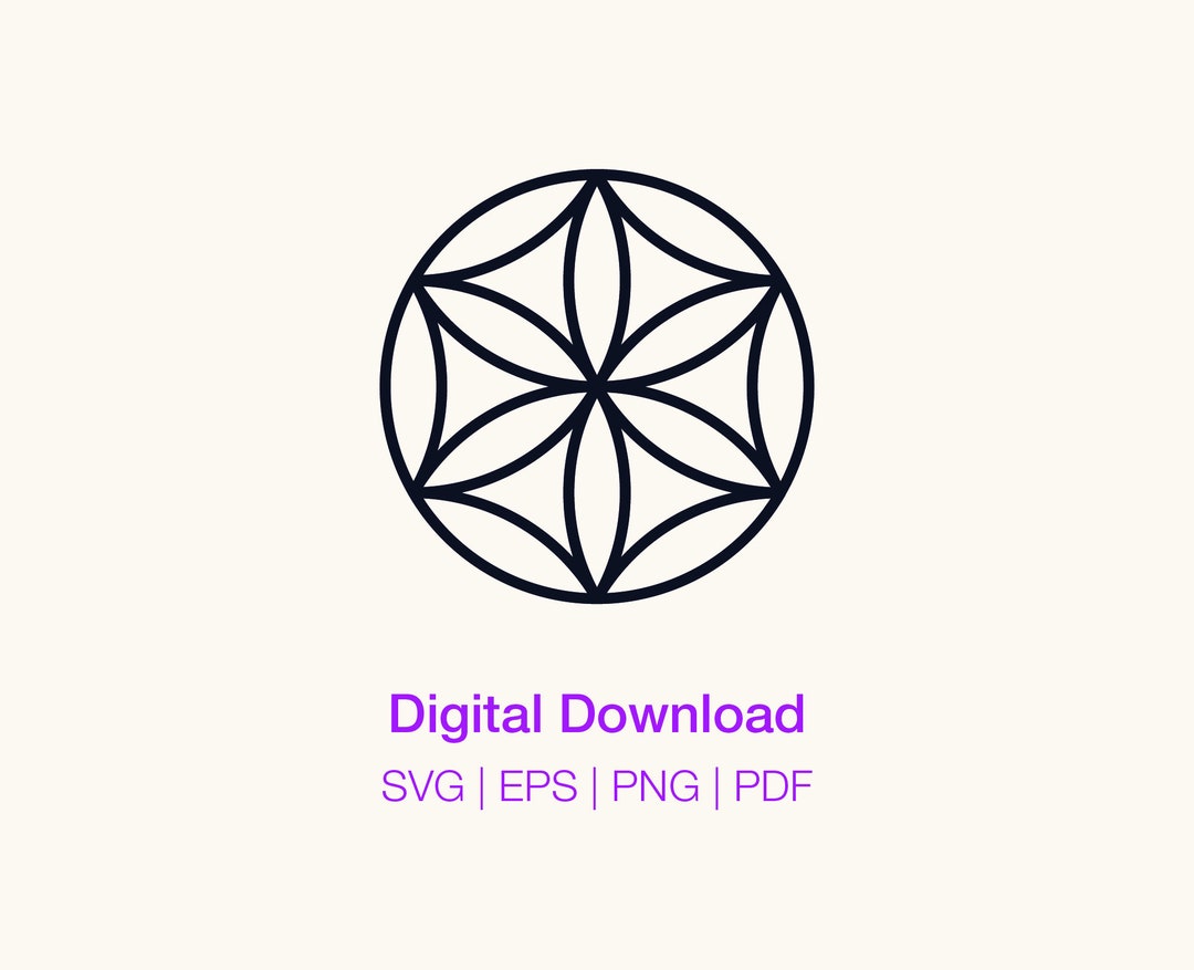 Flower of Life Element/icon SVG PNG EPS Downloadable Clipart - Etsy