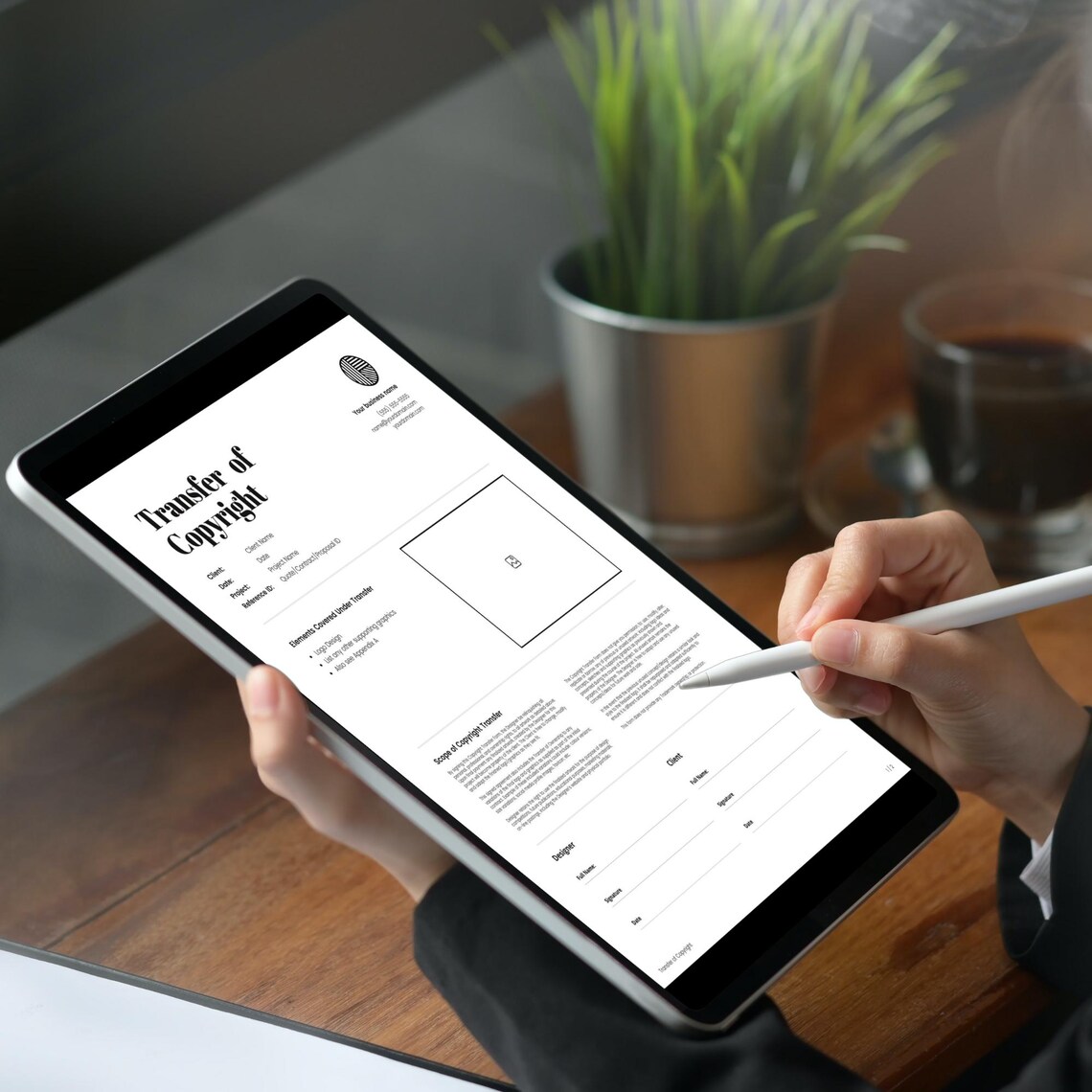 Logo Copyright Transfer Form for Freelance Graphic and Logo Designers. Editable Canva & Indesign ...