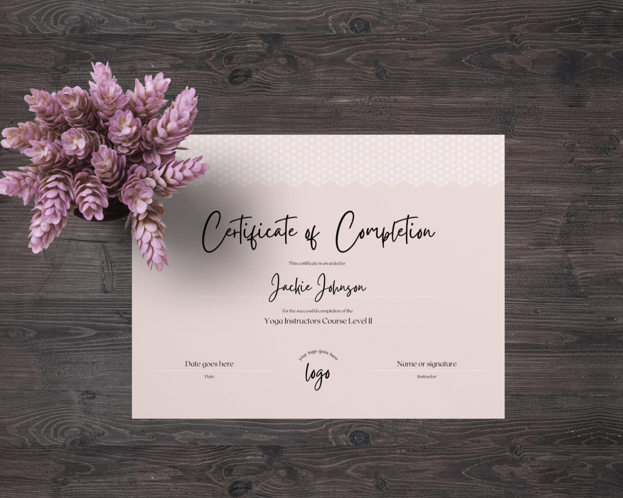 DIY Certificate of Completion Template. Editable & Printable - Etsy