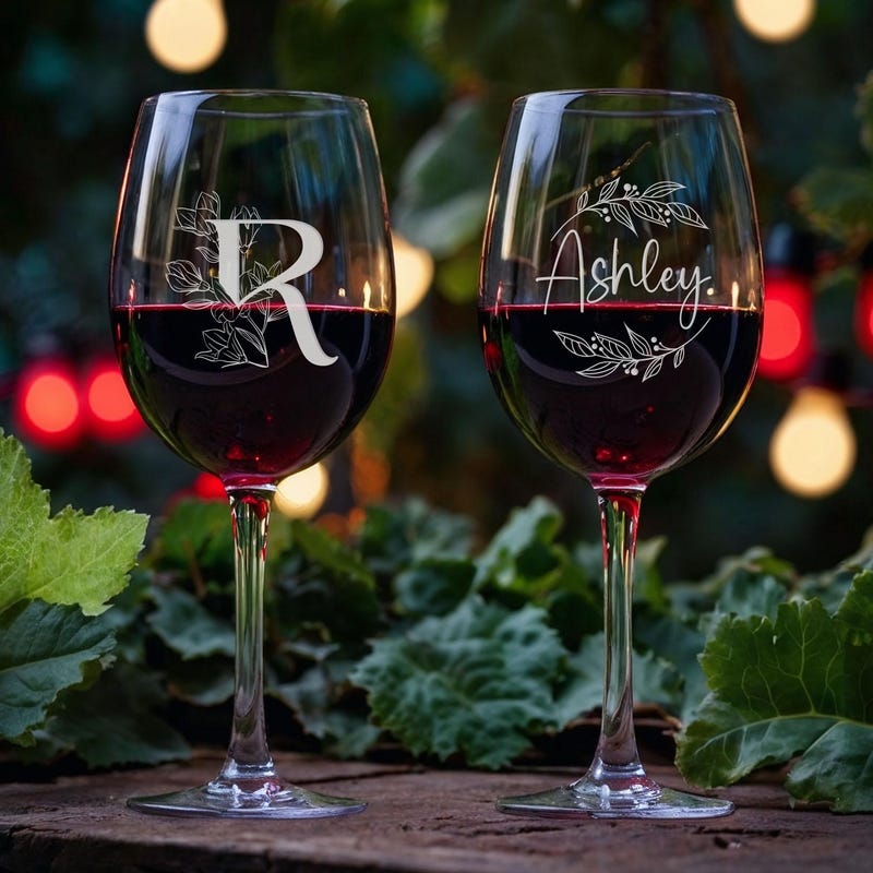 Engraved Wine Glasses Personalized - Etsy