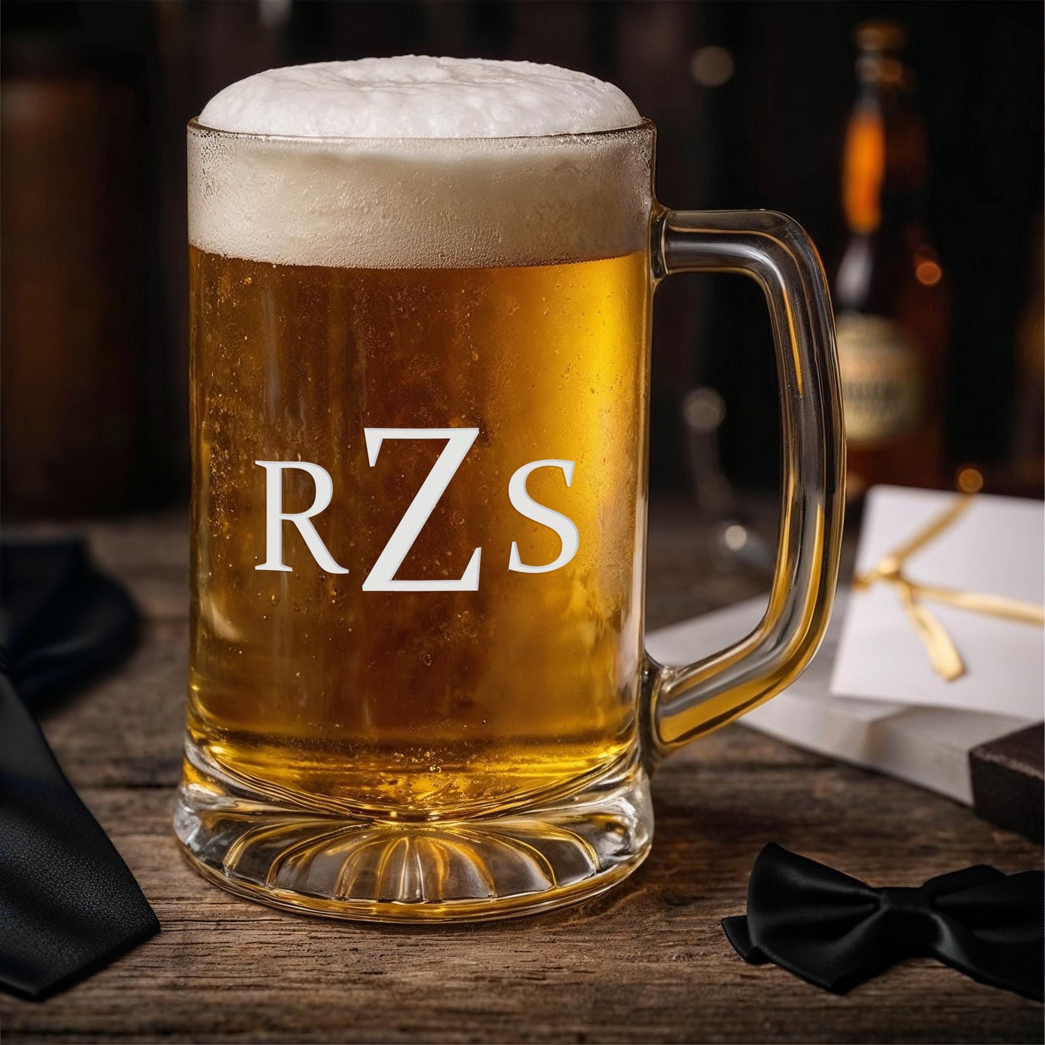 Personalized Beer Mug With Handle, Custom Engraved 14 & 25 Oz Beer ...