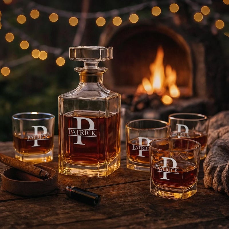 Personalized Decanter Set - Etsy