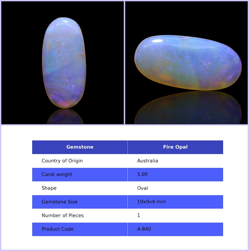Australian Fire Opal Loose Gemstone 100% Natural Fancy Shape Multicolor ...