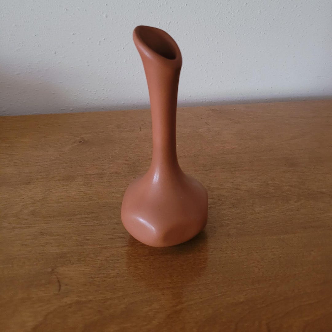 Matte Brown Bud Vase / Van Briggle Pottery Colorado Springs / Slender ...