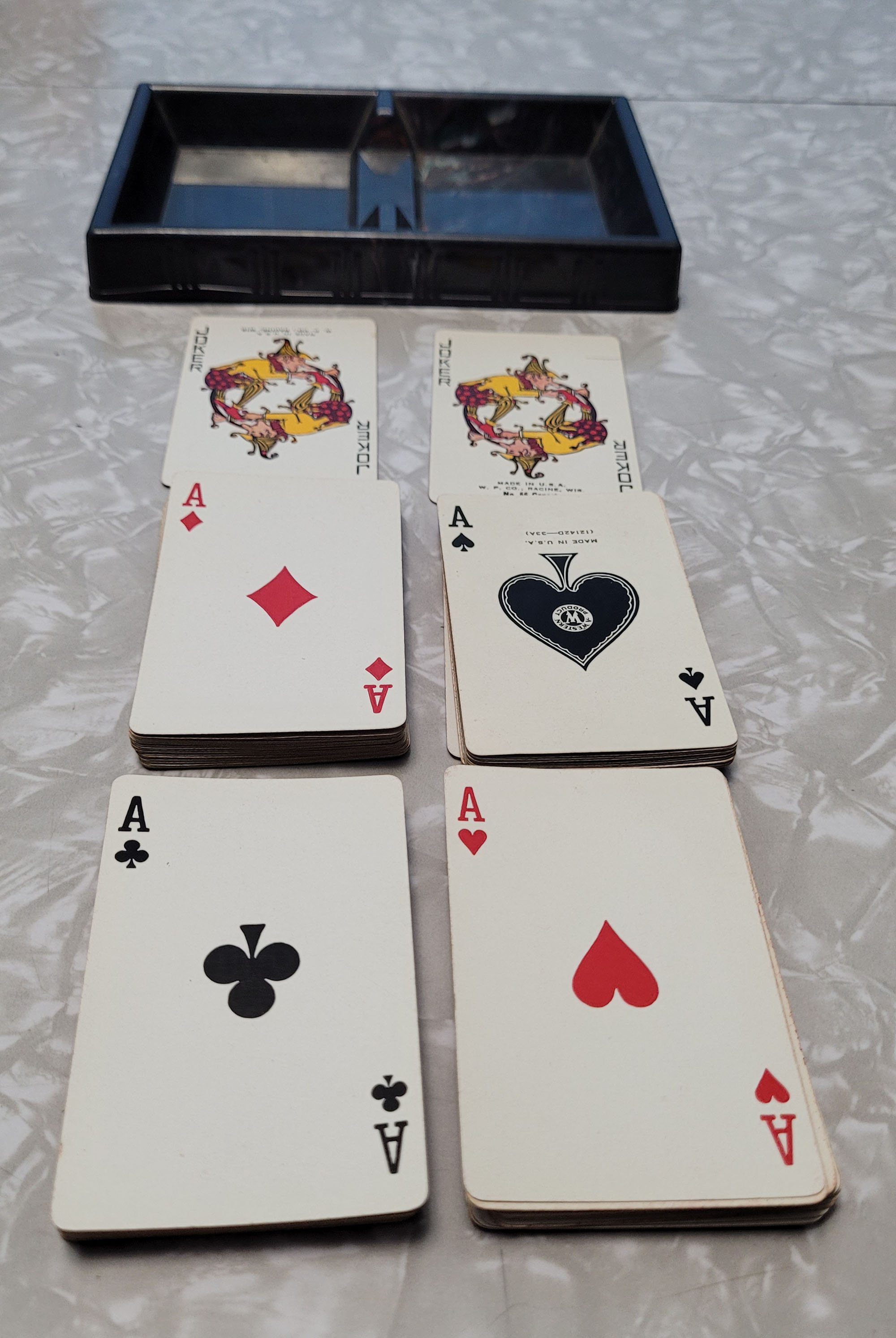 2 Mid Century Canasta Playing Card Box Sets / 2 Canasta Score Sheets ...