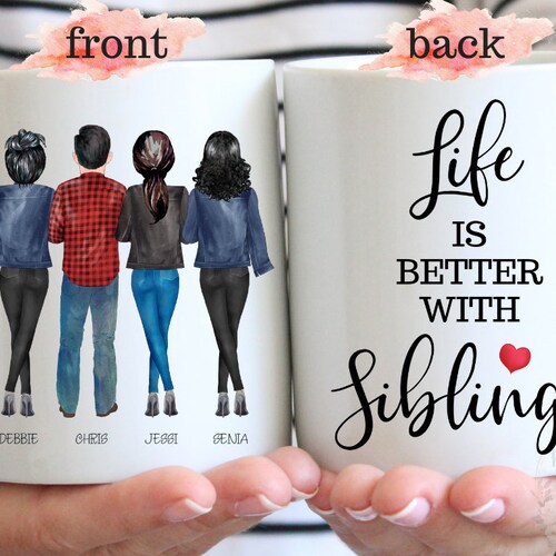 Personalised Siblings Coffee Mug Life is Better With - Etsy UK
